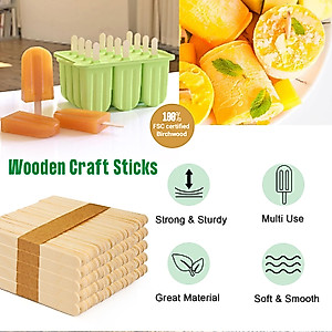 Perfect Stix - PS-114st-1,000 4.5" Craft Sticks/ Ice Cream Sticks/ Natural Wood - Box of 1,000ct