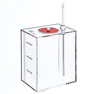 DEHAO Acryli Made Liquid Storage Bucket, Working with Dosing Pump,Auto Top Off System Reservoir Container, 1 Room 0.7 Gallons