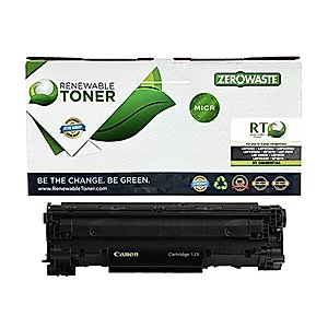 Renewable Toner Compatible MICR Toner Cartridge Replacement for Canon 125 3484B001AA CRG-125 ImageClass LBP-6000 LBP-6020 LBP-6030 MF3010 LBP-6040