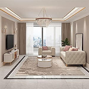 JFGJL Living Room Fabric Post- Fabric Leather Single Three-Person Sofa Combination