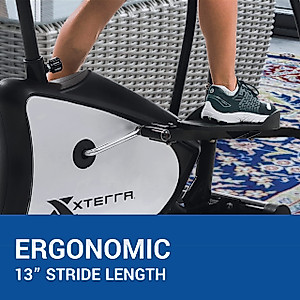 XTERRA Fitness EU150 Hybrid Elliptical/Upright Bike Several Levels of Resistance, Ergonomic Design, and Simple Yet Effective Display Interface