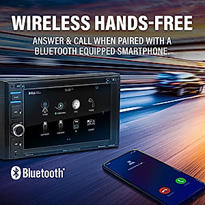 BOSS Audio Systems BVB9364RC Car DVD Player - Double Din, Bluetooth Audio and Hands-Free Calling, 6.2 Inch Touchscreen LCD, MP3, CD, DVD, USB, SD, AUX in, AM/FM Radio, Rearview Camera Included