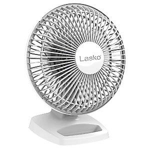 Lasko 2002W Personal Fan, 6-Inch, White, 2002