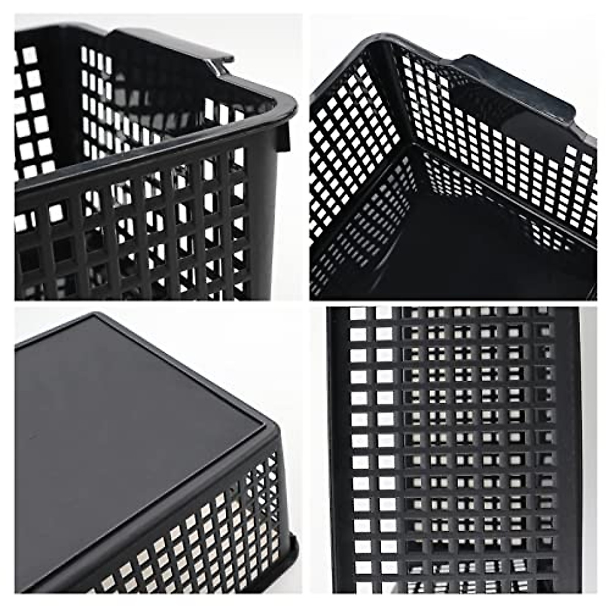 EudokkyNA Large Storage Bins, Plastic Organizer Basket Bins Set of 3