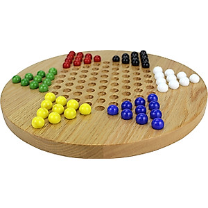 Oak Chinese Checkers - Made in USA