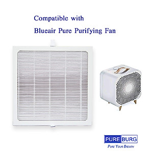 PUREBURG Replacement Filter Compatible with Blueair Pure Fan Auto,Blue Pure Purifying Fan, 2-Pack H13 HEPA Air Clean Dust