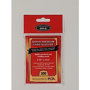 Cardboard Gold Super Premium Card Sleeves for Sportscards and Gaming Cards (100 Count)