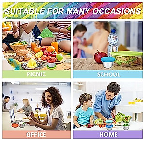 Frenflu Salad Dressing Container To Go, 6 X1.6oz Salad Container For Lunch, Stainless Steel Condiment Containers With Lids, Reusable Salad Dressing Container