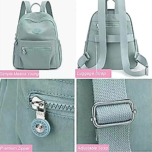 1pc Fashion Casual Backpack Small Size Travel Backpack Solid Aqua Blue for Women