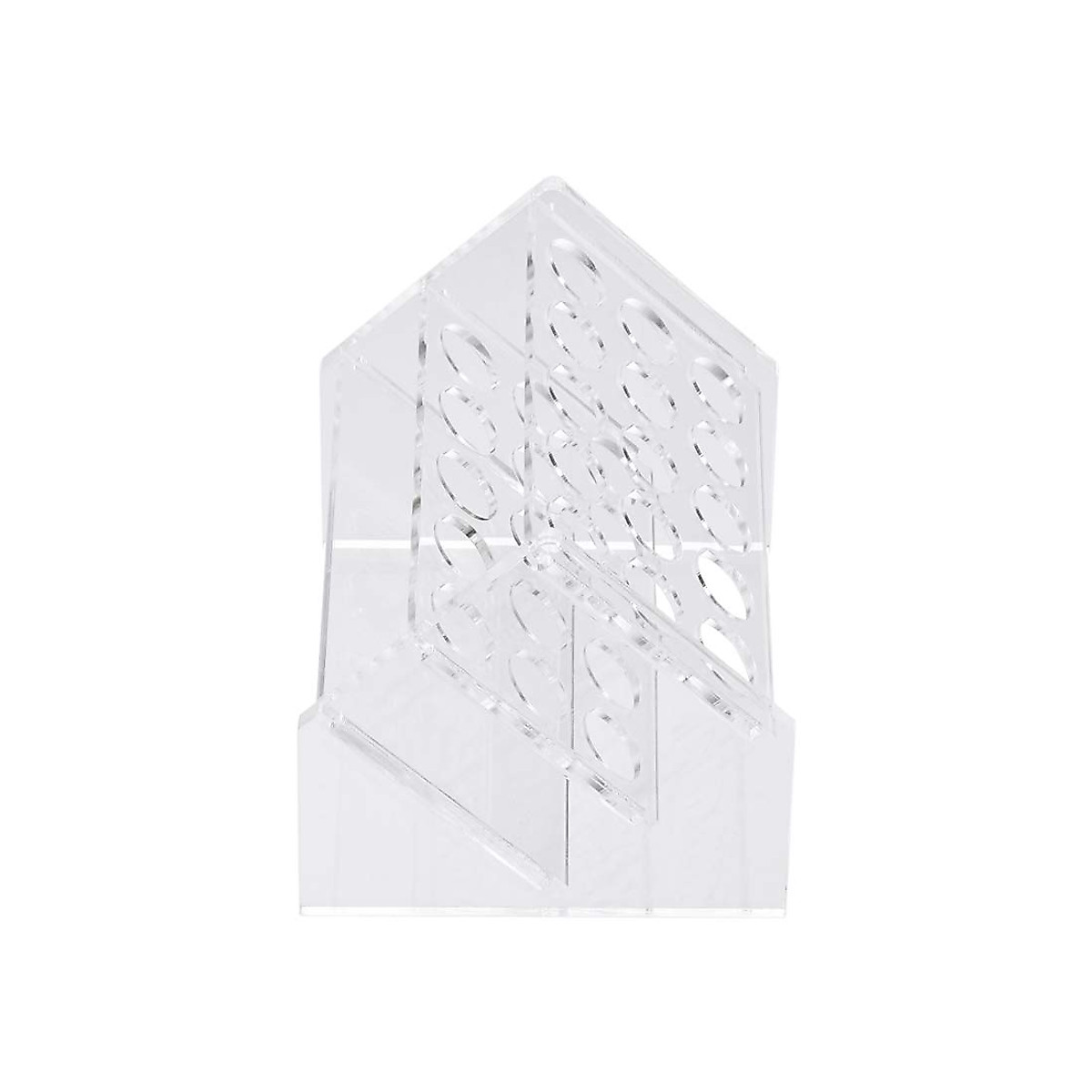 uxcell Slant Rack Acrylic Test Tube Holder 15 Wells for 10ml/15ml Centrifuge Tubes Clear