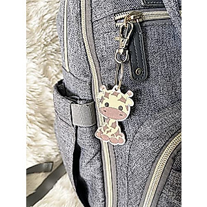 The Acrylic Place Baby Giraffe Keychain - Charm for Purse Diaper Bag Tote Bag Kids Backpack Keychain (Backpack Size)