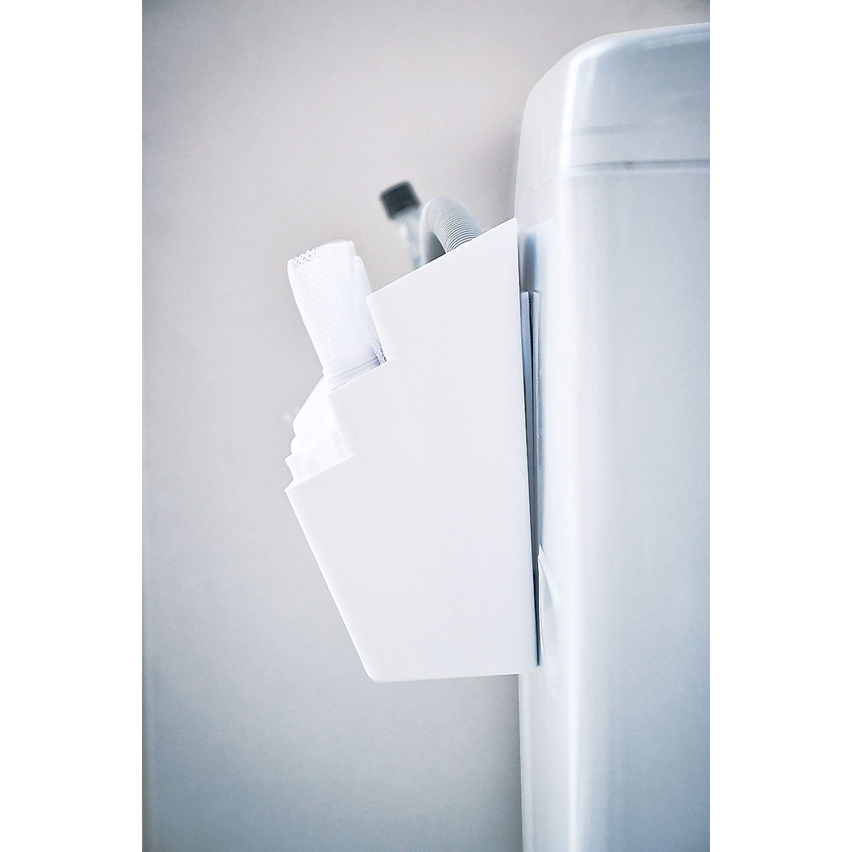 YAMAZAKI home 4443 Magnet Organizer-Hanging Wall Storage Basket Holder, One Size, White