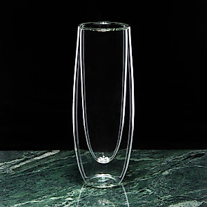 LEMONSODA Stemless Double Wall Champagne Glasses - Set of 4 (5.4 fl. oz / 160 mL) - Mimosa/Prosecco Glasses - Easy to Hold - Perfect for Bridal Shower, Weddings, Events