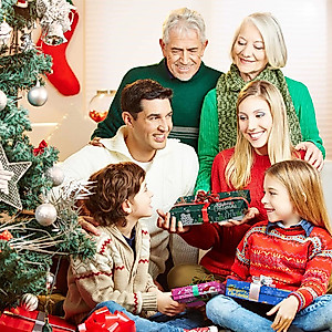 Geluode Christmas Wrapping Paper, Gift Wrapping Papers With Ribbon, Santa Snowman Christmas Tree Snowflake Merry Christmas Wrapping Paper for Family Friends Kids lovers Christmas Holidays