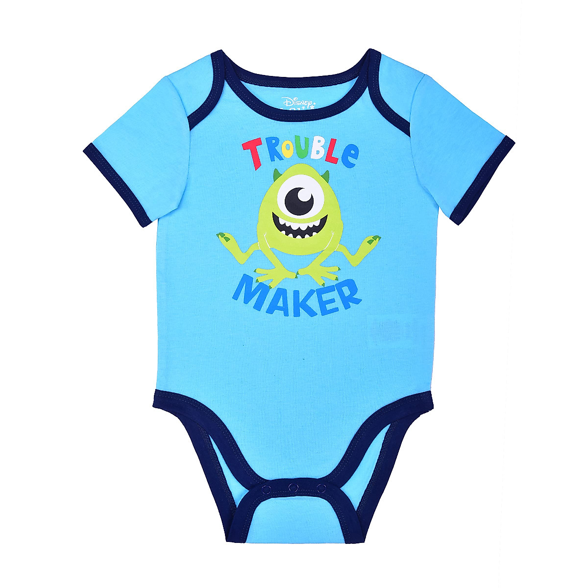 Disney Baby-Boys Monsters Inc Sully Bodysuit, Blue, 12 Months (Pack of 3)
