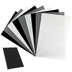 Felt Sheets for Crafts 9PCS 11.8 * 7.9in Wool Stiff Felt Sheets Soft Fabric Skin Felt DIY Patchwork Rug Arts and Crafts Fabric Pieces (Black+White+Gray)