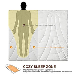 Oaken-Cat White Down Alternative Comforter Twin, All Seasons Ergonomic Bed Comforter - Ultra-Soft Plush Cloud Fluffy Microfiber Quilted Medium Warm Duvet Insert with Ties