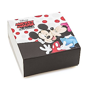 Disney Mickey Mouse or Minnie Mouse Silver Plated Cubic Zirconia Hoop Earrings, Official License