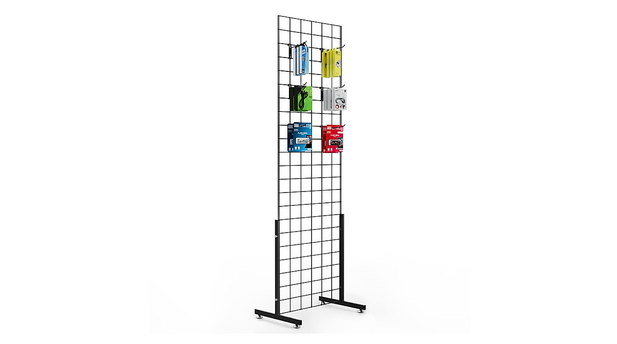 Bonnlo 2' x 6' Grid Panel Tower - Durable Display Rack