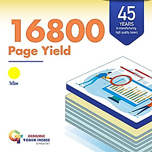 Professor Color Re-Coded OEM Toner Cartridge Replacement for Xerox VersaLink C600 | 106R03918 - Extra High Yield Yellow (16,800 Pages)