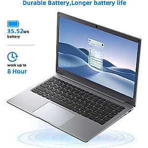 jumper Laptop 12GB DDR4 256GB SSD, Intel Celeron 2.4GHz Processor, Windows 11 Computer with 14 Inch FHD IPS Display, Dual Speakers, Dual-Band WiFi(2.4/5G), 35.52WH Battery, USB3.0, Type-C, Slim.