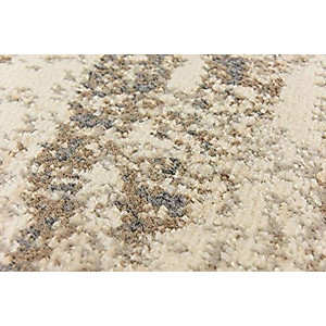 Unique Loom Tuareg Collection Distressed Abstract Traditional Vintage Area Rug, 4 ft x 6 ft, Beige/Brown