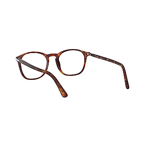 Persol PO3007VM Square Prescription Eyewear Frames, Havana/Demo Lens, 52 mm