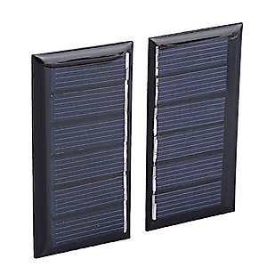 ASHATA Solar Panel,2Pcs Polycrystalline Silicon Solar Panel Portable 3V 80mA Small Mini Solar Panels for DIY Battery Power Charger Module,67.5x34.5mm
