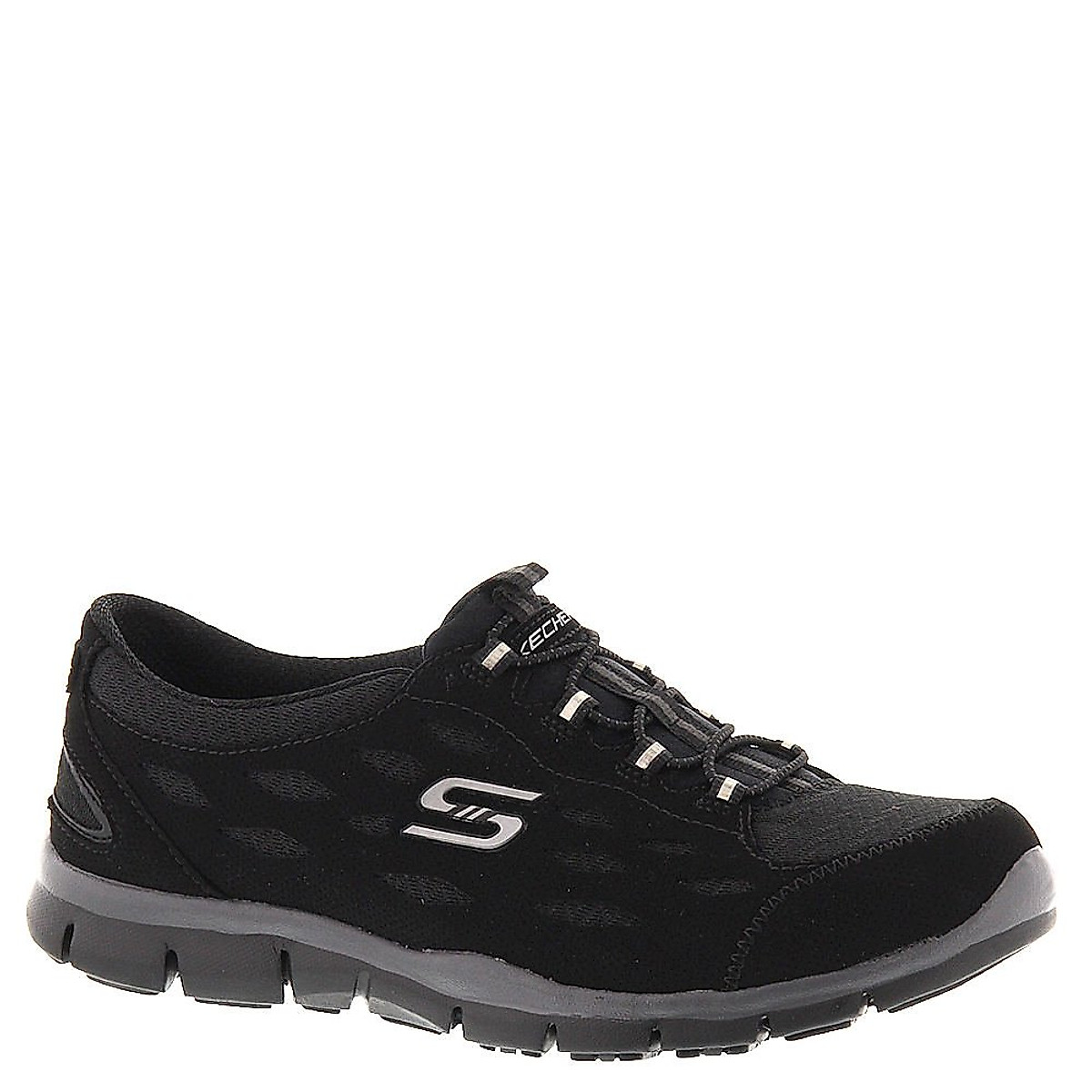 Skechers Women's Gratis Full Circle Sneaker, Black, 7.5 W US