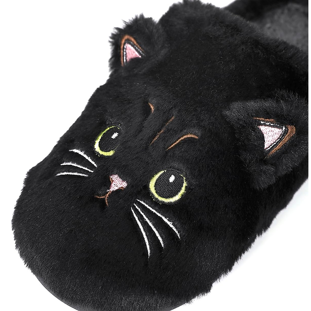 Rungion Cute Cat Sheep House Slippers for Women Men Fluffy Plush Slippers Cozy Soft Memory Foam Indoor Shoes Non-slip Winter