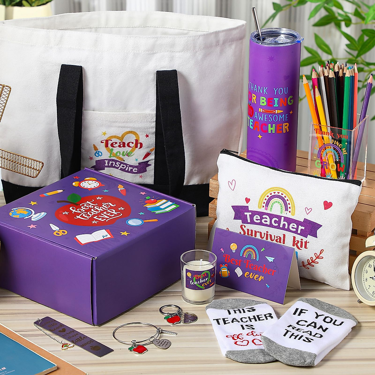 FoldTier Teacher Appreciation Gifts Thank You Best Teacher Gift Basket for Teachers Appreciation Week Themed Retirement Gift Ideas