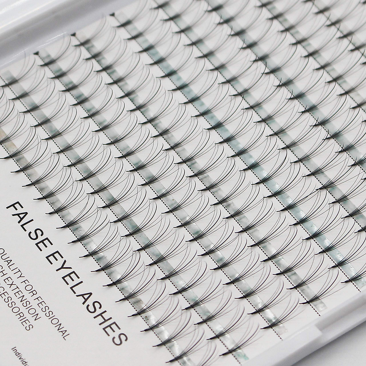 Large Tray-200pcs D Curl 5D Premade Fans Volume Eye Lashes Extensions Phoenix Tail Design Beauty Nature Long Soft and Light Individual False Eyelashes Cluster 10-16mm to Choose (13MM)