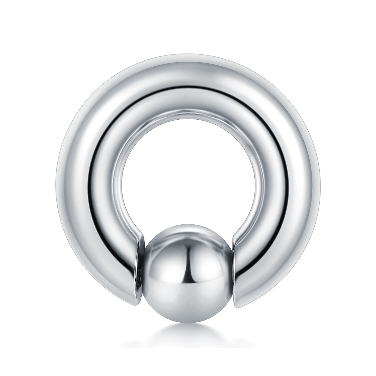 VCMART Captive Bead Rings Silver Spring Action CBR Monster Screwball Rings 10G 12mm 316L Surgical Steel Pierced Body Jewelry Sold Individually