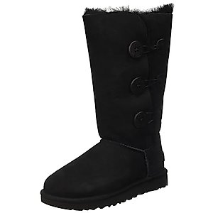 UGG Women's Bailey Button Triplet Ii Boot, Black, 10