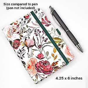 RICCO BELLO Pocket to Do List, Undated, Notebook with Pen Loop, Storage Pocket, For Work, School, Home, Productivity Planner, 4.25 x 6 inches (Blossoms)