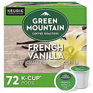 Green Mountain Coffee Roasters French Vanilla, Single-Serve Keurig K-Cup Pods, Flavored Light Roast Coffee, 72 Count