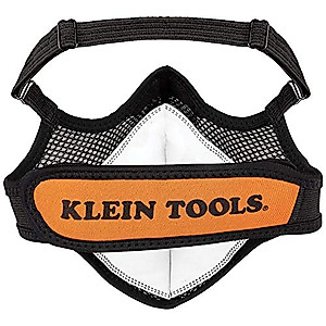 Klein Tools 60442 Face Mask, Reusable with Replaceable Filter, Washable Fabric Anti Pollution Shield Mask, Adjustable Nose Clip