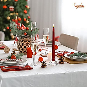 Hyoola Christmas Candles - Green and Red Taper Candles 10 Inch Dripless, 12 Pack Unscented Holiday Candles - European Made