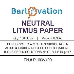 Red, Blue, & Neutral Litmus Paper Acid/Base pH Indicator Strips Combo Pack with 300 Strips | Qualitative No Color Chart Tests