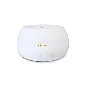 Crane Small Ultrasonic Diffuser and Air Humidifiers for Bedroom and Office, .2 Gallon Cool Mist Humidifier for Personal Use, No Humidifier Filters Needed, White