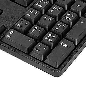 Qinlorgo Wired Keyboard, Comfortable Gaming Keyboard ‑Proof Wear‑Resistant for Home