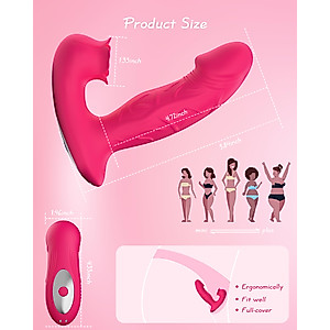 Rose Vibrator Toy for Woman,Sucking Dildo Stimulator with 9 Sucker Vibrators Modes,Remote Control G Spot Nipple Stimulation Sex Toys,Anal Plug for Adult Sex Toy for Woman Female Couples