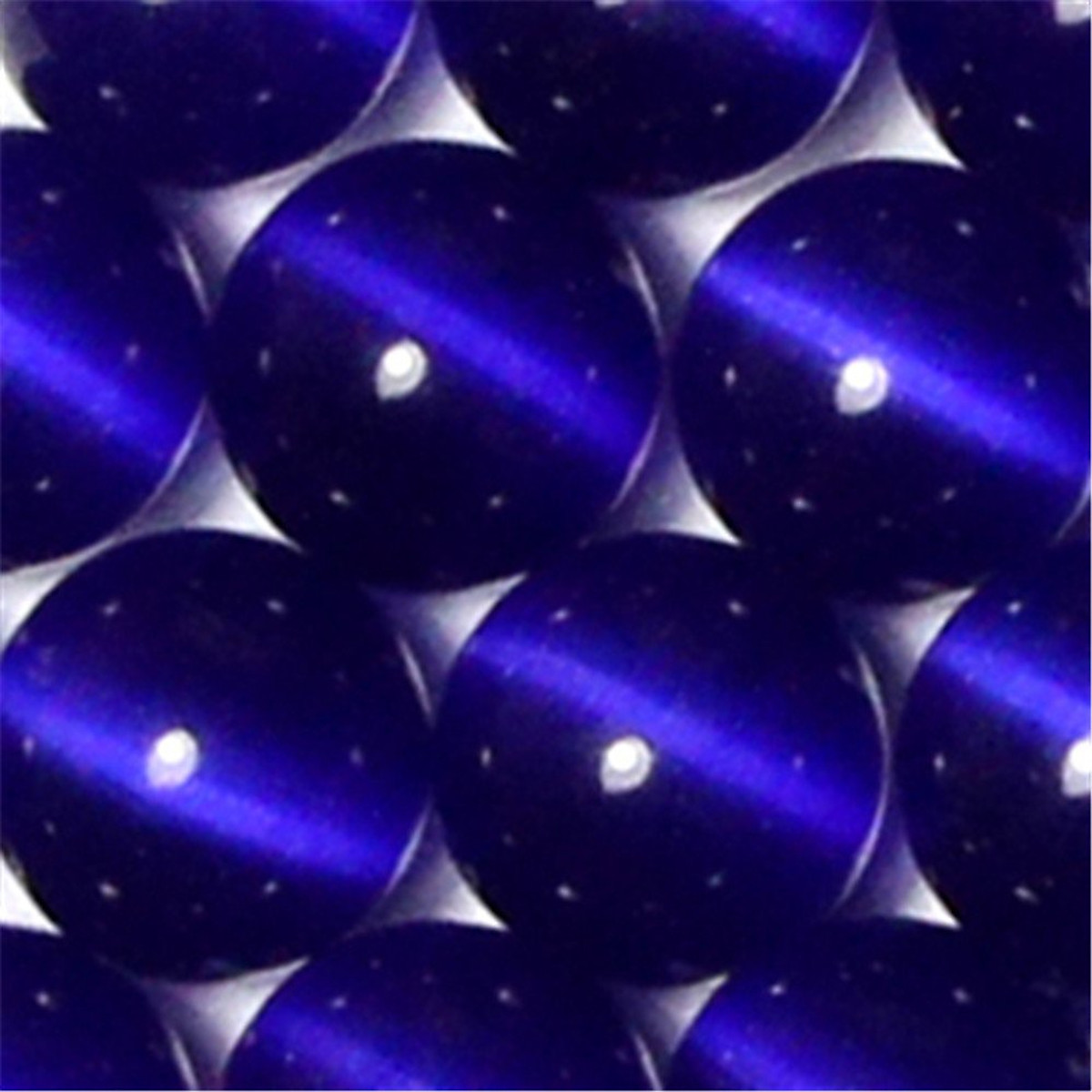 8mm Round Dark Blue Cat Eye Beads Strand 15 Inch Jewelry Making Beads