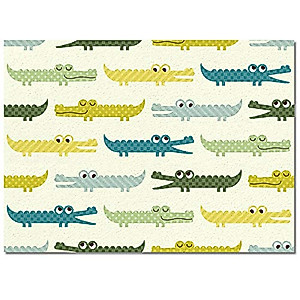 Meet 1998 Cartoon Crocodile Durable Indoor Area Rugs Colorful Cute Alligator Rectangular Non-Slip Carpet for Living Room/Bedroom/Kitchen/Hallway Home Decoration 24"x36" inch
