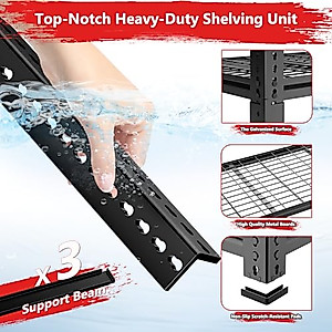 Storage Shelves, Garage Shelving Heavy Duty 2800 LBS Capacity, 48"L x 18"W x 72"H Adjustable Metal Shelving Organizer Wire Rack, 5 Tier Utility Shelf Unit for Pantry Closet Warehouse Organization