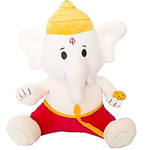 MODI TOYS Baby Ganesh (11 inch) Mantra Singing Stuffed Plush Toy | Ideal for Newborns, Infants, Toddlers, Grandparents | Best for Diwali, Baby Shower, Birthday | Teddy Bear Panda Elephant