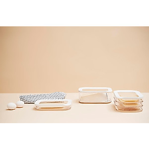 Mepal, MODULA Cheese Dome for Cheddar or Parmesan Including Transparent Dome and Cutting Board, Airtight, Portable, BPA Free, Holds 95 oz, 1 Count