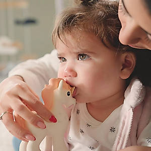 Nuby Penny The Unicorn Super Soft Teether Toy with Squeaker, 100% Natural Rubber