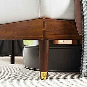 ZINUS Raymond Wood Platform Bed Frame with Adjustable Upholstered Headboard, Solid Wood Foundation, Wood Slat Support, No Box Spring Needed, Easy Assembly, Full