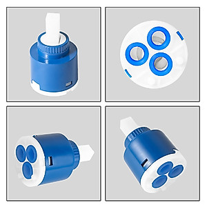 2 PCS Diameter 35mm Faucet Valve Cartridge, Gear Cartridge Faucet Replacement Parts for Single Handle Kitchen Basin Shower Faucet Suitable for Spanish Track Spool Faucets